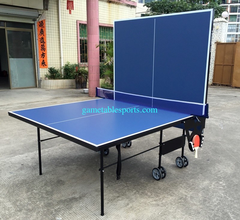 9FT Folding Indoor Table Tennis Table MDF Ping Pong Table Metal ...