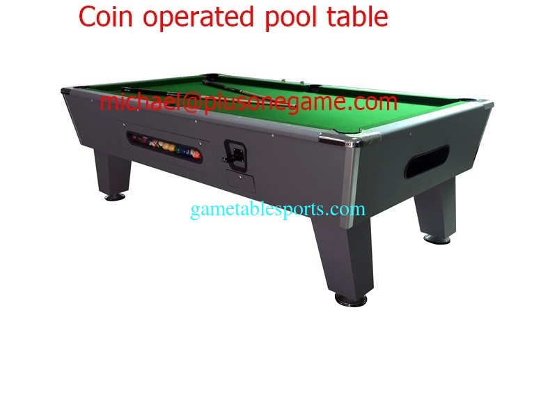 Manufacturer Coin Operated Pool Table 8' Wood Pay Pool Table with Wool ...