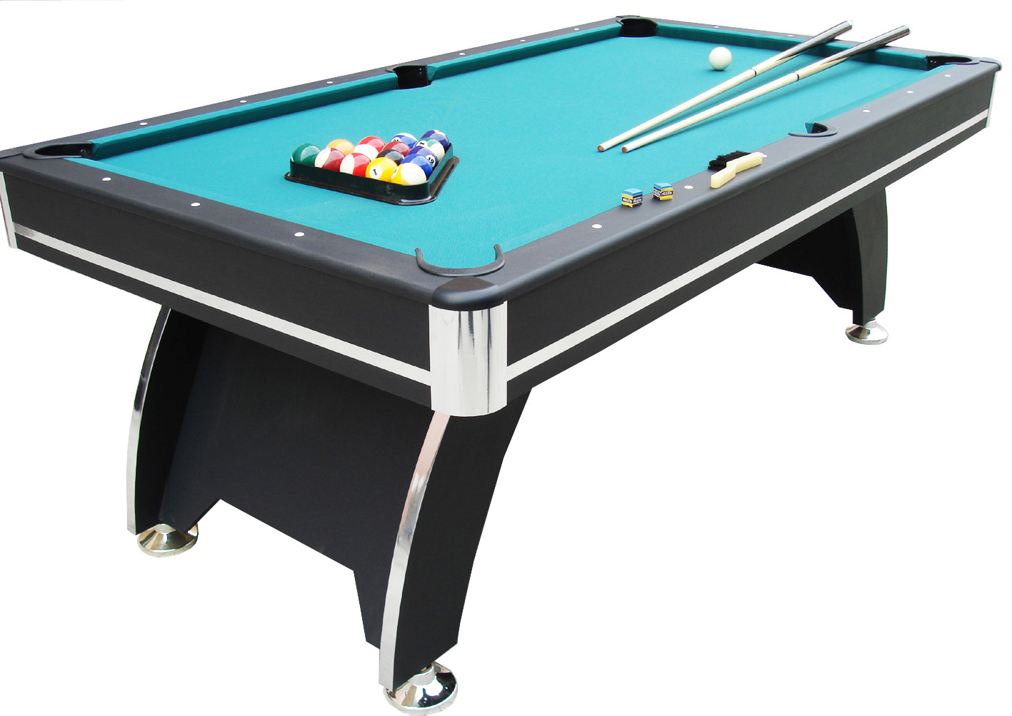 Fashionable 84 Inch Pool Table , Billiards Game Table With Solid Wood Cue