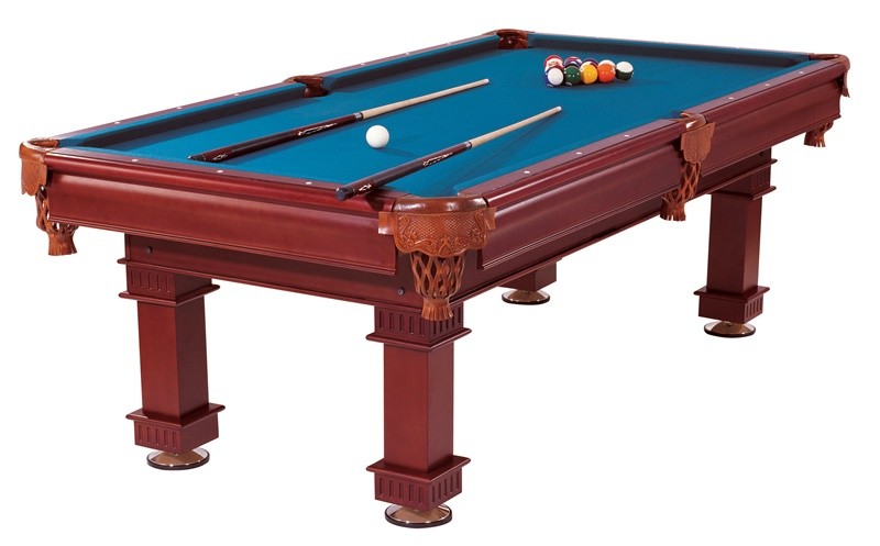 8 Feet Deluxe Pool Table Wool Blend Cloth Billiard Table Leather Pockets