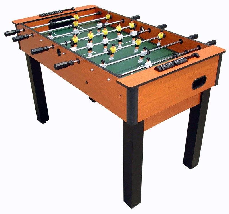 4FT Deluxe Football Table with telescopic play rods wood color PVC finish